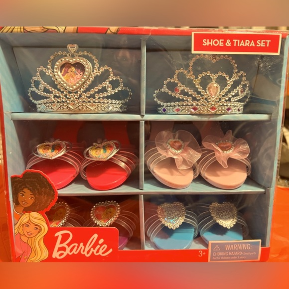 Barbie | Toys | New Barbie Shoes Tiara Crown Set In Box Dress Up 2 ...
